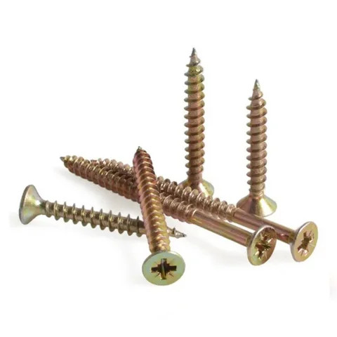 Buy Flat Double Countersunk Head Wood Screws Yellow Galvanized ...
