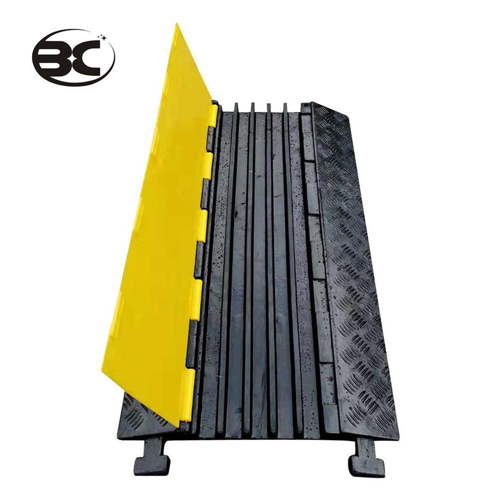 Buy Flexible 5 Channel Cable Protector Bridge Rubber Ramp Cable Cover ...