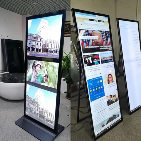 Buy Floor Standing Led Mirror Screen Digital Signage Display Led Poster ...