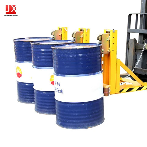 Buy Forklift Attachment Two Oil Drum Lifting Clamp For Handler Iron Or ...