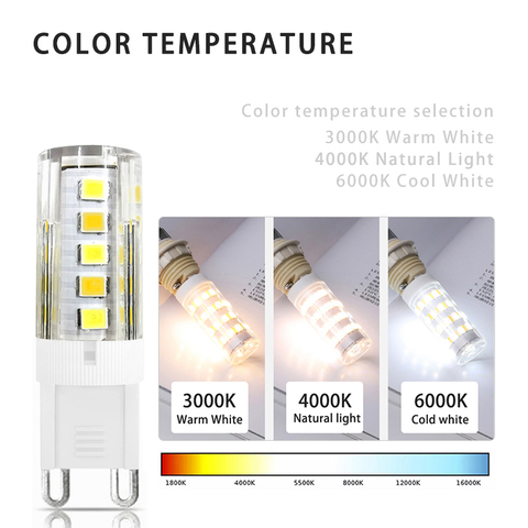 Buy G9 Led Lamp 3w 5w Ceramic Corn Bulb High Voltage 220v Monochromatic ...