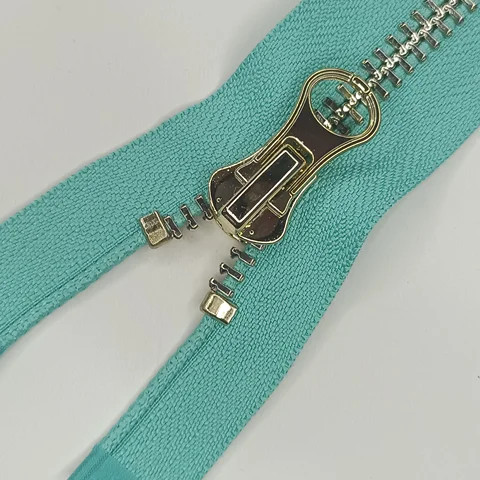 Buy Heavy Reliable Custom Zip No8 Metal Plating Open End Zippers With ...