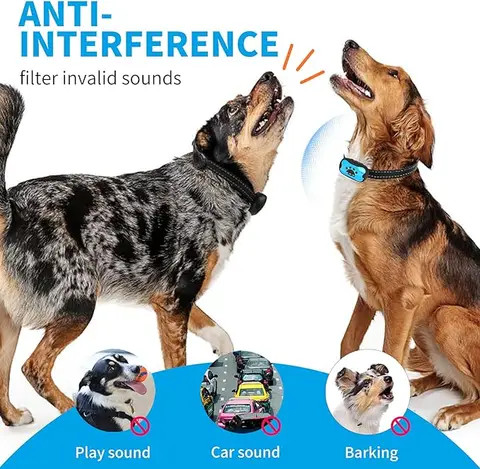 Buy Intelligent Barking Stop Dog Collar Warning Sound Vibration Barking ...
