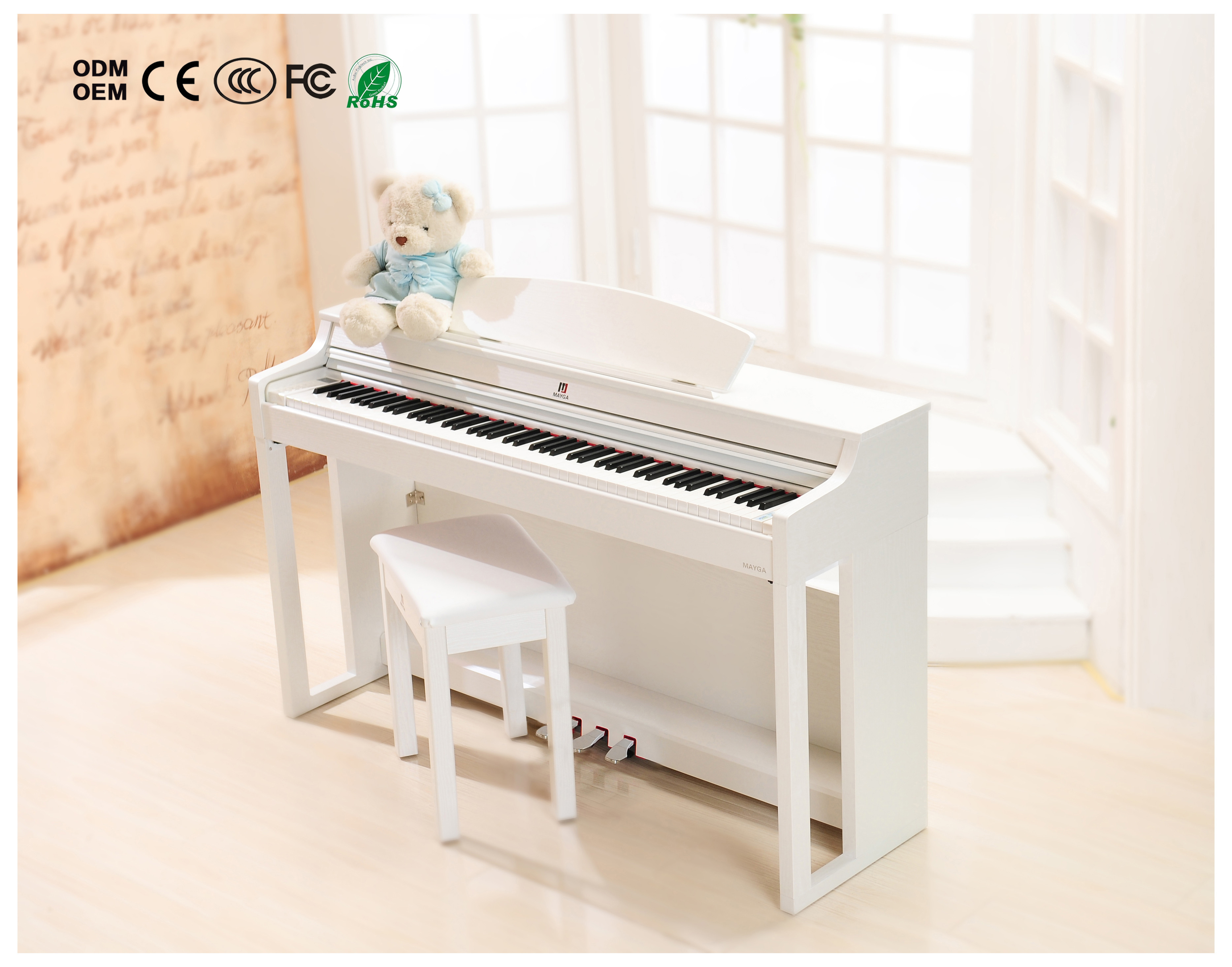 Buy Mayga Mh-20 Beginner Digital Piano 88 Key Full Size Weighted ...