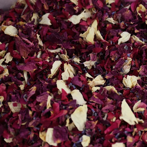 Buy Natural Dry Petal Red Rose Confetti White Dried Rose Flower Petals ...