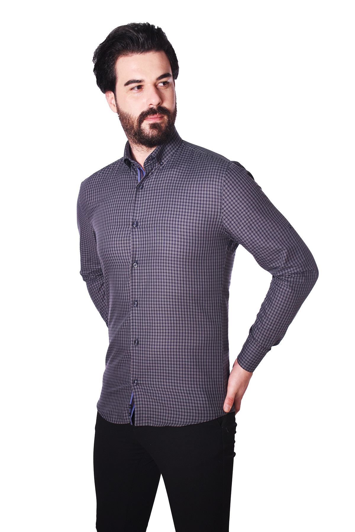 Buy Nino Pacoli Plaid Slim Fit Cotton Men Shirts from PROFSIN ILETISIM ...