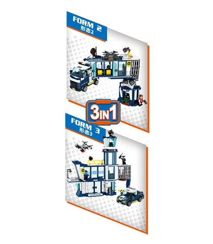 Buy Police Headquarte Station City Model Rescue Police Guard 3in1 ...