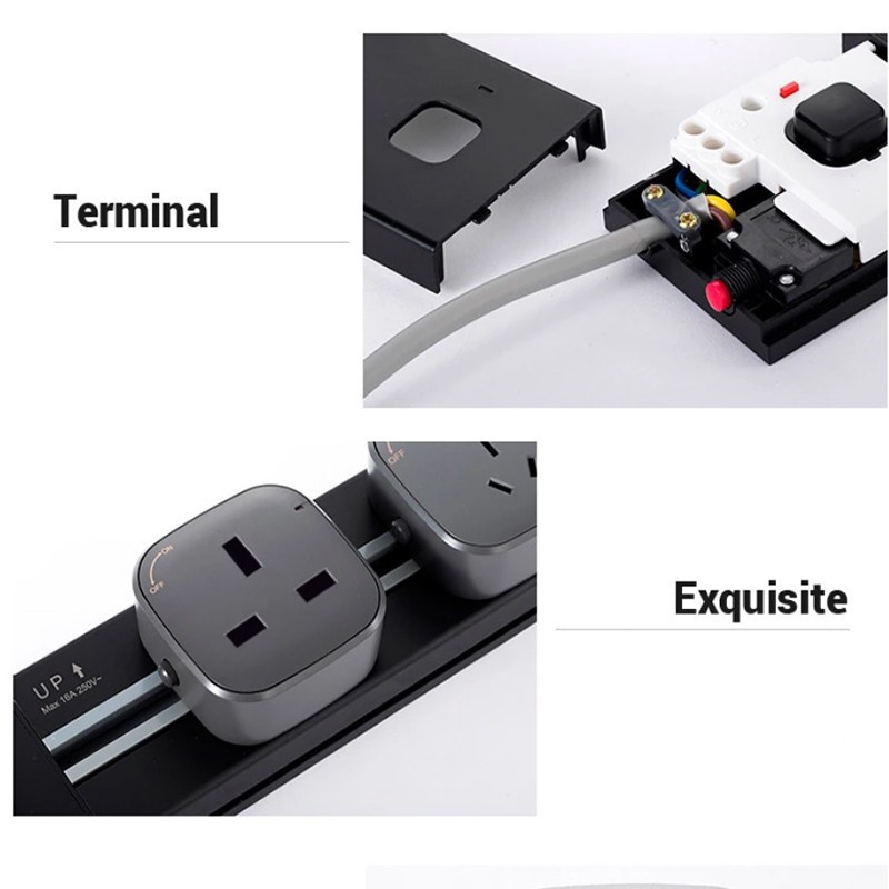 Buy Revolving Embedded Outlet Plug Track Rail Hidden Kitchen Socket And ...