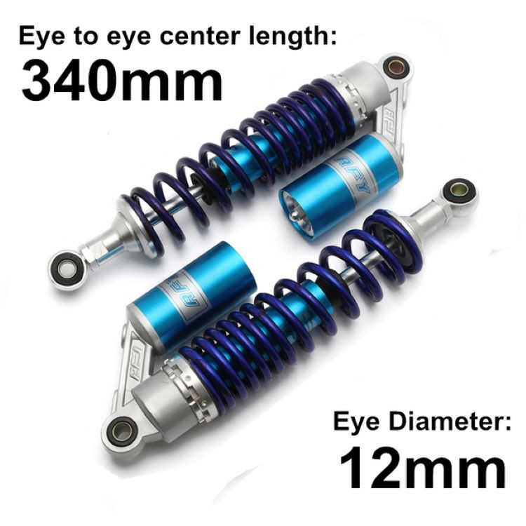 Buy Rfy 340mm 8mm Spring Motorcycle Rear Shock Absorbers For Honda ...