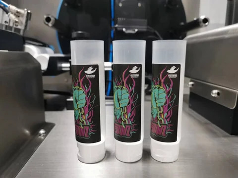 Buy Semi-automatic Cosmetic Soft Tube Paint Tube Labeling Machine ...