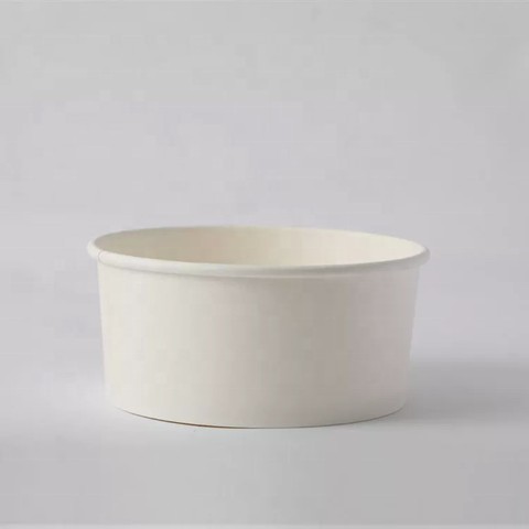 Buy Shallow Disposable Kraft Paper Bowl Packaging Cup Take Away Salad ...