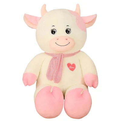 Buy Sitting Stuffed Cow Plush Bull Toy Valentines Toys from YANGZHOU ...