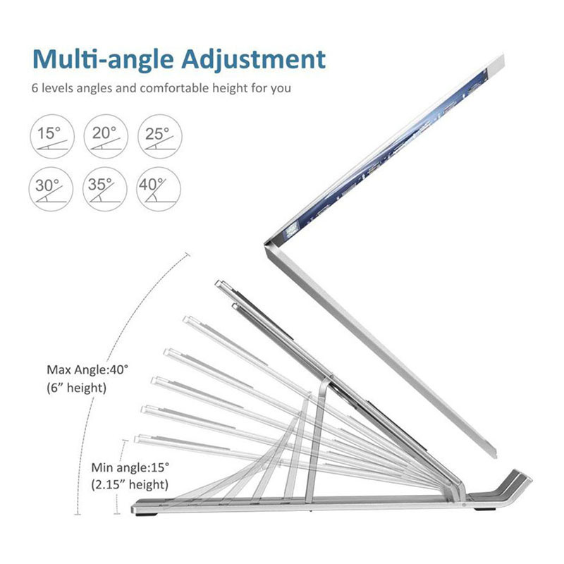 Buy Table Top Height-adjustable Display Cooling Aluminum Monitor And ...