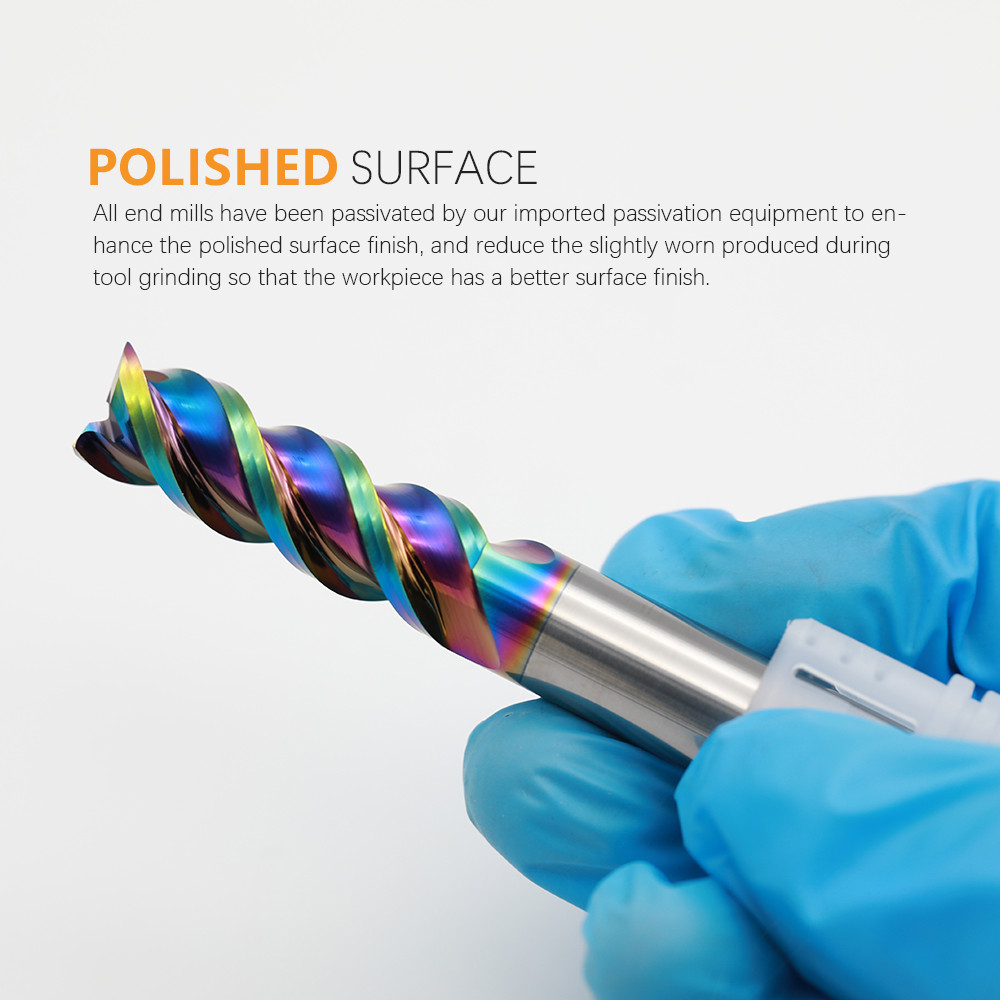 Buy Three Flutes Dlc Coating Cnc End Mills For Processing Copper ...