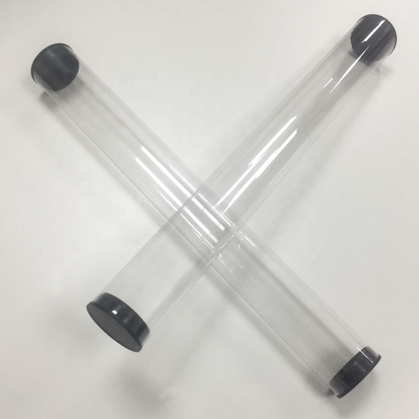 Buy Transparent Pvc Packaging Tube With Lid Thin Wall Plastic Pipe For ...
