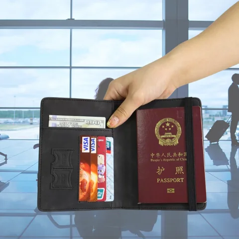 Buy Vintage Pu Leather Signals Blocking Rfid Passport Holders For ...