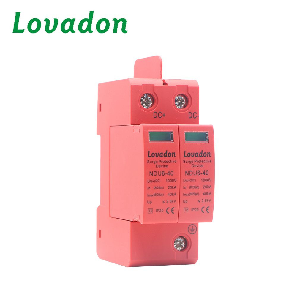 Buy Red Color 500v Appliance Surge Protector Pv Solar Lightning Surge ...