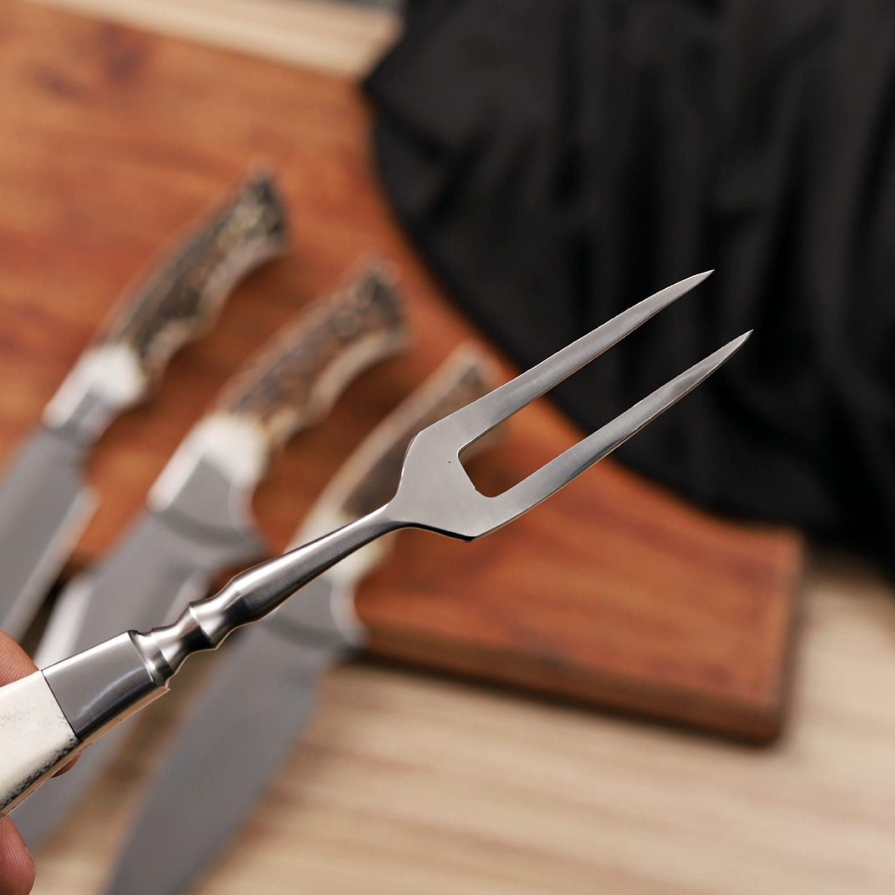 Buy Handcrafted Kitchen Knives With Original Stage Horn Handles from AH ...