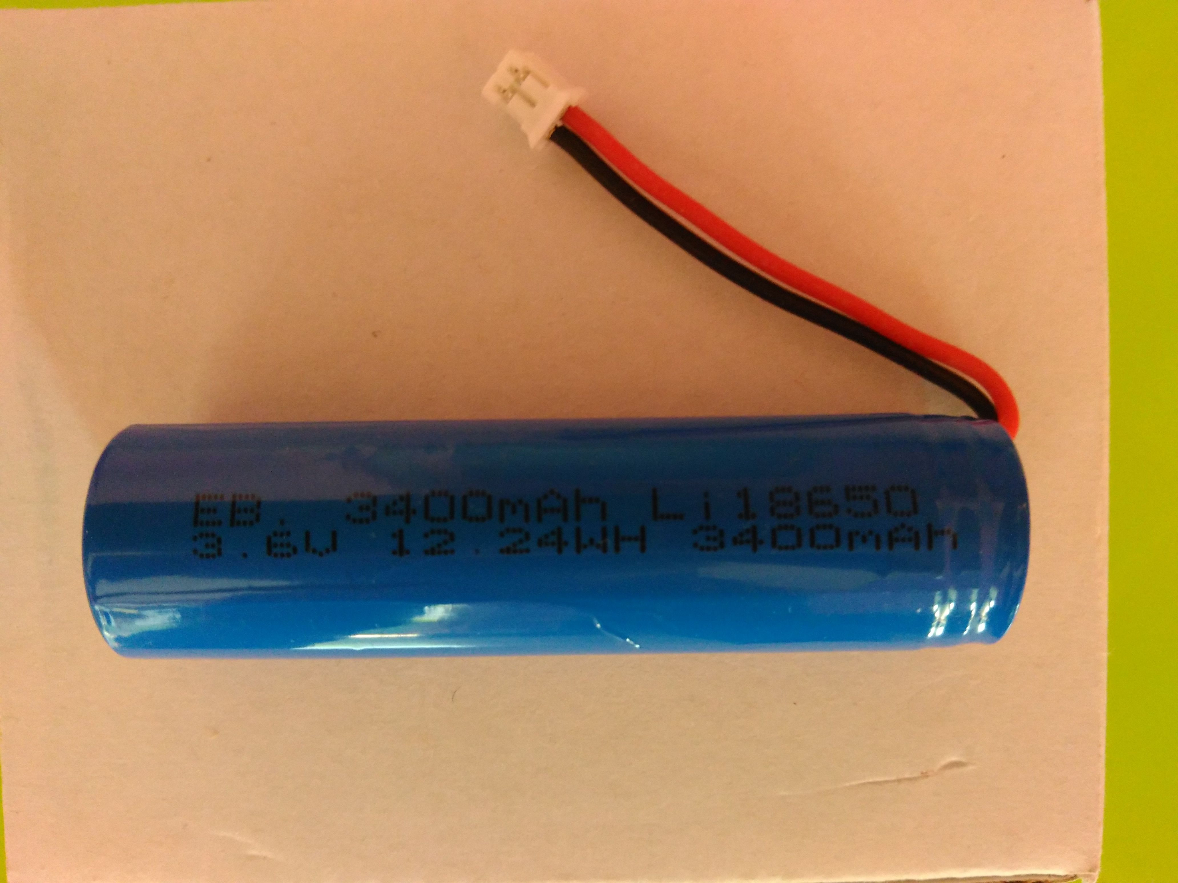Buy 1s 18650 Li-ion Battery 3.7v, 3400mah With Pcb And Connector from ...
