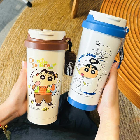 Buy 500ml Double Drinking Crayon Shin Chan Stainless Steel Thermos ...