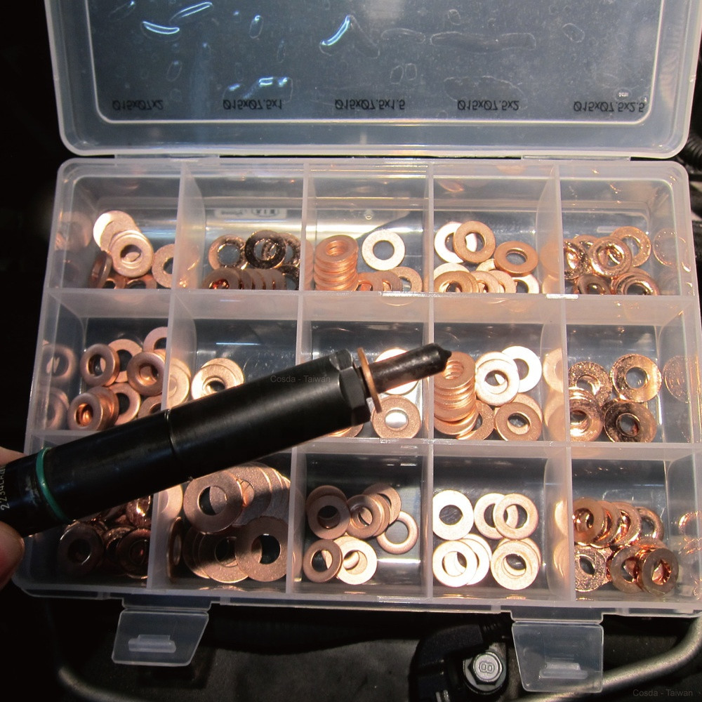 Buy 150 Pcs Diesel Injector Washer Copper Seal Assortment Set Common ...