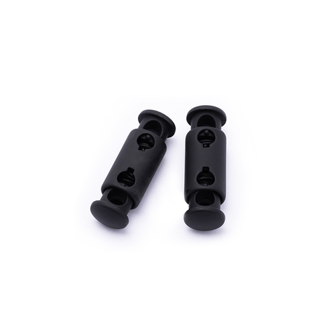 Buy 2 Hole Press Metal Toggles Stoppers Small Plastic Double Hole Cord ...
