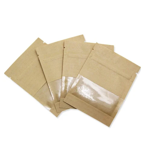 Buy 3 Sides Seal Kraft Paper Aluminum Foil Heat Sealable Food Packaging ...