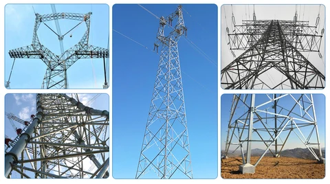 Buy 33kv 66kv 138kv 220kv Steel Tube Pylons Self Supporting Electric ...