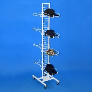 Buy Adjustable Flat Pack Movable Rotating Metal Rack Cap Display Stand ...