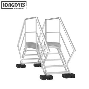 Buy Aluminum Crossover Bridge With Roof Stair For Safety Access ...