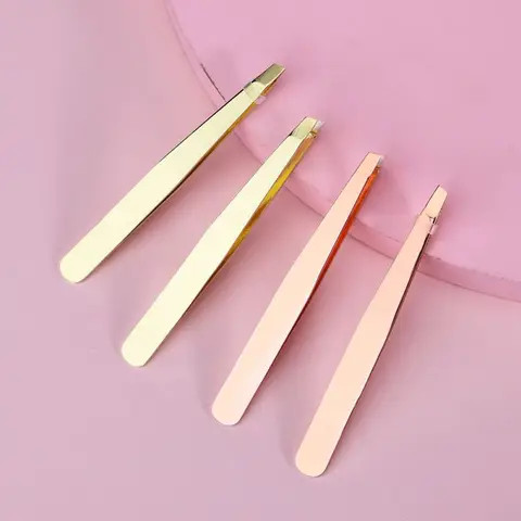 Buy Beauty Salon Equipments Eyebrow Tweezers Set Custom Color Slanted ...
