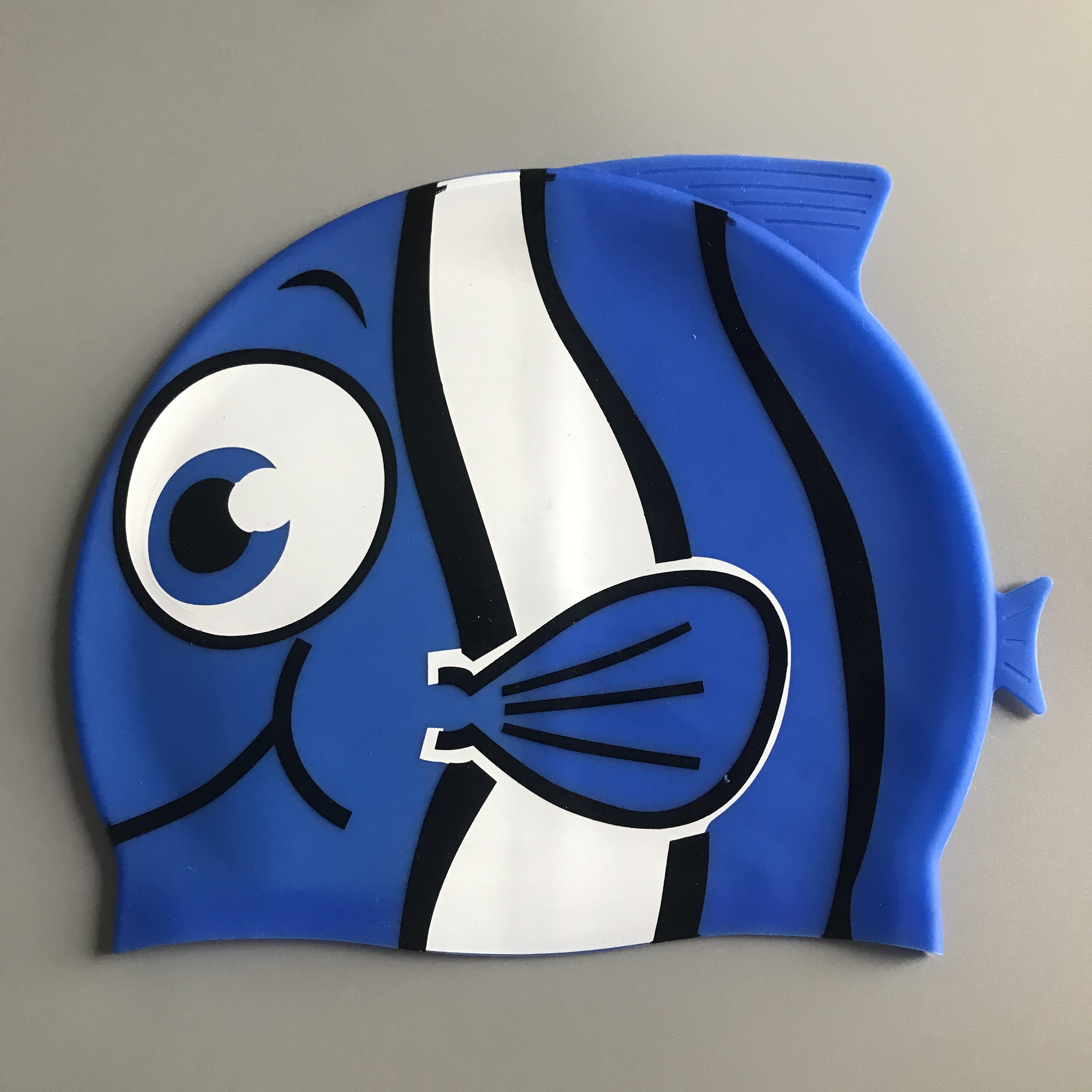 Buy Cartoon Fish Swimming Cap Children Silicone Waterproof Kids Swim ...