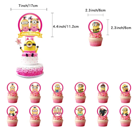 Buy Cartoon Minion Yellow Theme Birthday Party Decorations Kids ...