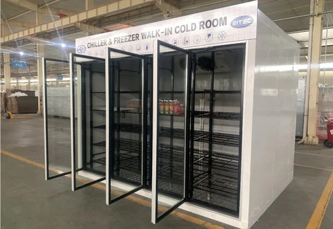 Buy Display Walk In Cooler Good Insulation Cold Room Refrigerator Glass ...