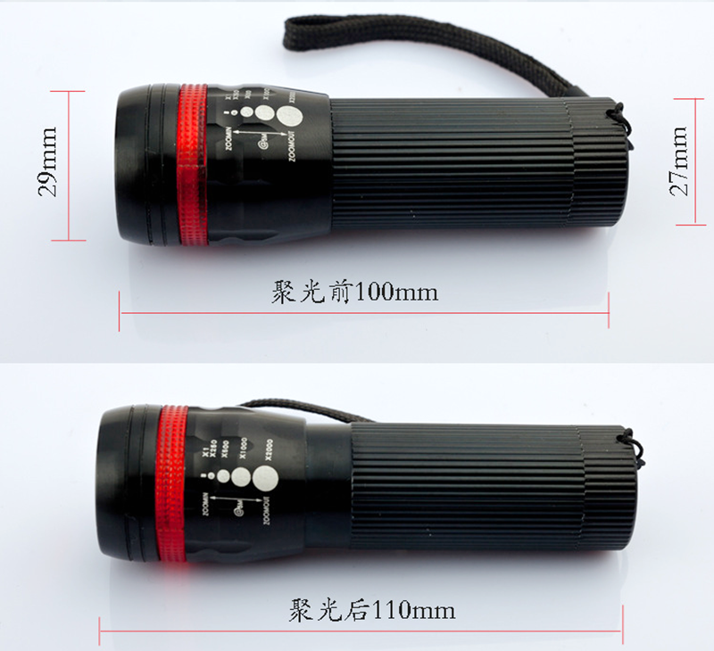 Buy Flashlight Mini, New Design Zoomable Led Flashlights Aluminum ...