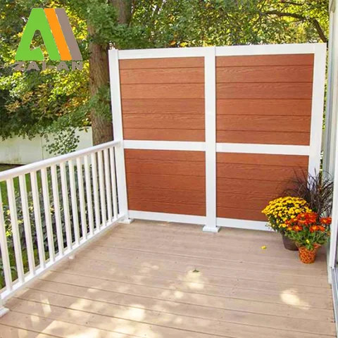 Buy Forest Style Wood Plastic Composite Fence Panels Garden Ultra Fiber ...