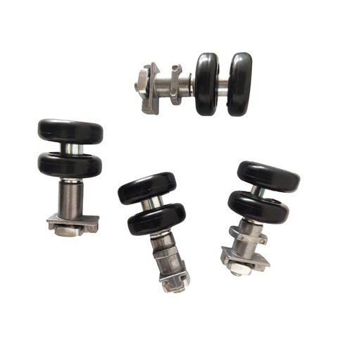 Buy Glass Balcony Window Double Black Wheel Roller Nylon Pom Plastic ...