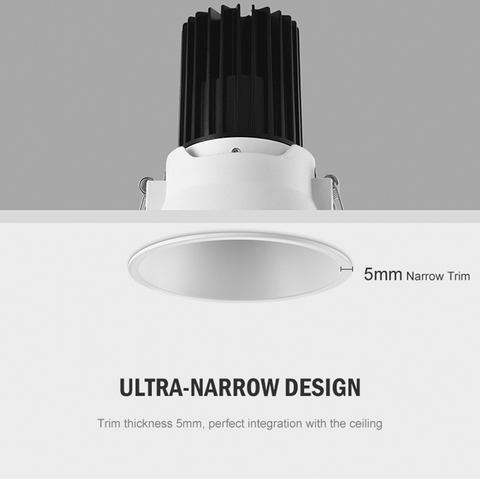 Buy Industrial Mini Round Recessed Mount Narrow Beam Indoor Bedroom 10 ...