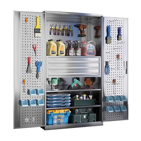 Buy Large 304 Stainless Steel Tool Cabinet Metal Workbench For Tool ...