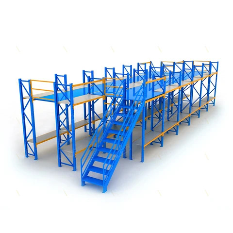 Buy Metal Attic Shelves For Tall Warehouse Heavy Duty Storage Mezzanine ...