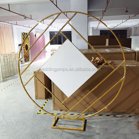 Buy Metal Round Arch Flower Wall Wedding Event Planner Party Backdrop ...