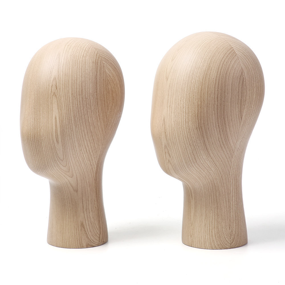 Buy Multiple Use Wood Mannequin Dummy Head Female Male Hat Cap Wig ...