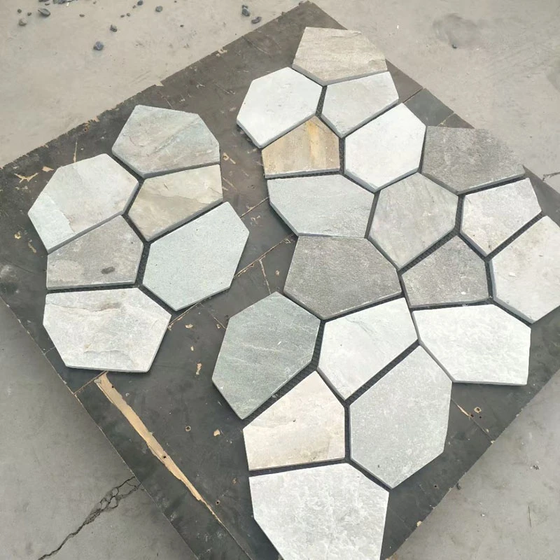 Buy Natural Slate Stone Floor Tiles Net Paste Wholesale from Shishan ...