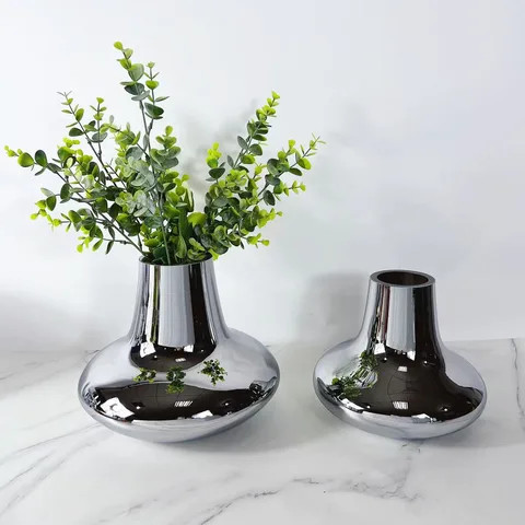 Buy Nordic Simple Table Silver Glass Vase Decoration Sales Department ...
