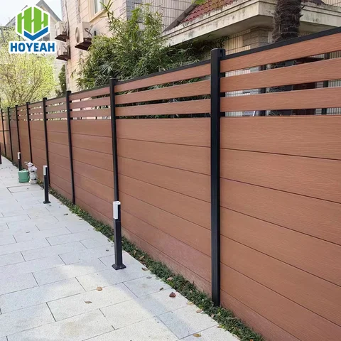 Buy Outdoor Plastic Wood Fence Environmental Protection Customized Wood ...