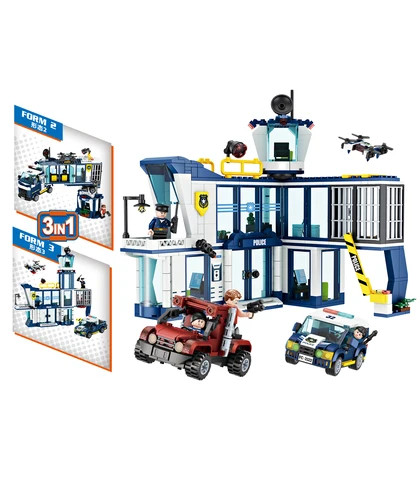 Buy Police Headquarte Station City Model Rescue Police Guard 3in1 ...