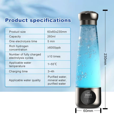 Buy Portable Imported Proton Membrane Hydrogen Rich Water Bottle ...