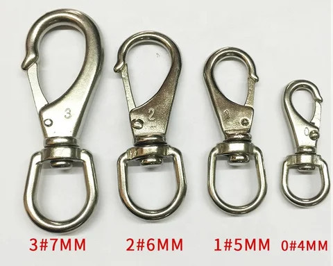 Buy Rigging Wholesale 304 2# Stainless Steel Snap Hoop Swivel Rotation ...