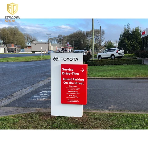 Buy Shenroden Outdoor Wayfinding Led Stainless Steel Pylon Sign Totem ...