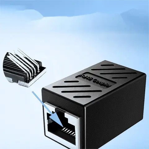 Buy Universal Rj45 Cat5 8p8c Socket Connector Coupler For Extension ...